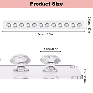 Yolev 2 Pack Necklace Hangers Acrylic Necklaces Holder Wall Mounted Jewelry Organizer Hanging Necklace Holder, Shape Hooks, Jewelry Hangers for Necklace,