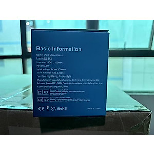 LOVERUIS Cute Night Light for Kids Cute Shark Lamp, Animal Lamp 7 Color Lamp Nightlights Birthday Christmas Gift for Children with USB Rechargeable,Kids Silicone Lamp Kawaii Room Decor