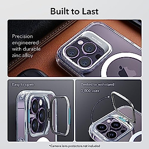 ESR for iPhone 14 Pro Case, Compatible with MagSafe, Built-in Camera Ring Stand, Military-Grade Protection, Magnetic Phone Case for iPhone 14 Pro, Classic Kickstand Case (HaloLock), Clear
