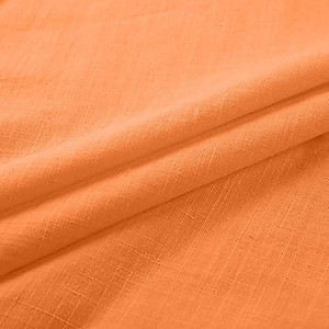 DASAYO Cotton Linen Tops for Women Loose Fit Elbow Sleeve Casual 2023 Summer Shirt Blouses Going Out Fashion Gauze Outfits