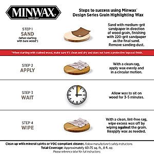 Minwax 401140000 Finishing Wax, Grain Highlighting