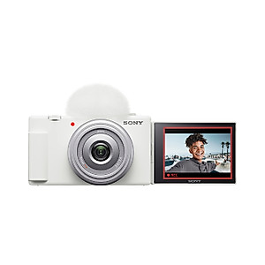 Sony ZV-1F Vlog Camera for Content Creators and Vloggers (White) (Renewed)