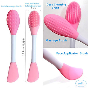 3 PCS Lip Scrub Brush Face Lip Scrubber Tool Face Lip Exfoliator Brush Silicone Lip Brush Exfoliating Lip Brush Lip Scrub Tool for Lips and Face