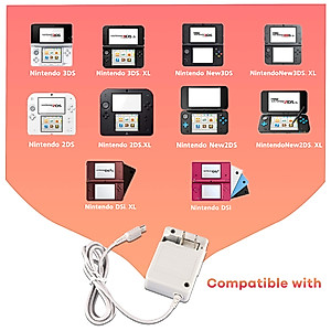 DSi Charger Bundle, 1 Pack Charger and 4 Pack Stylus Pen for Nintendo Dsi