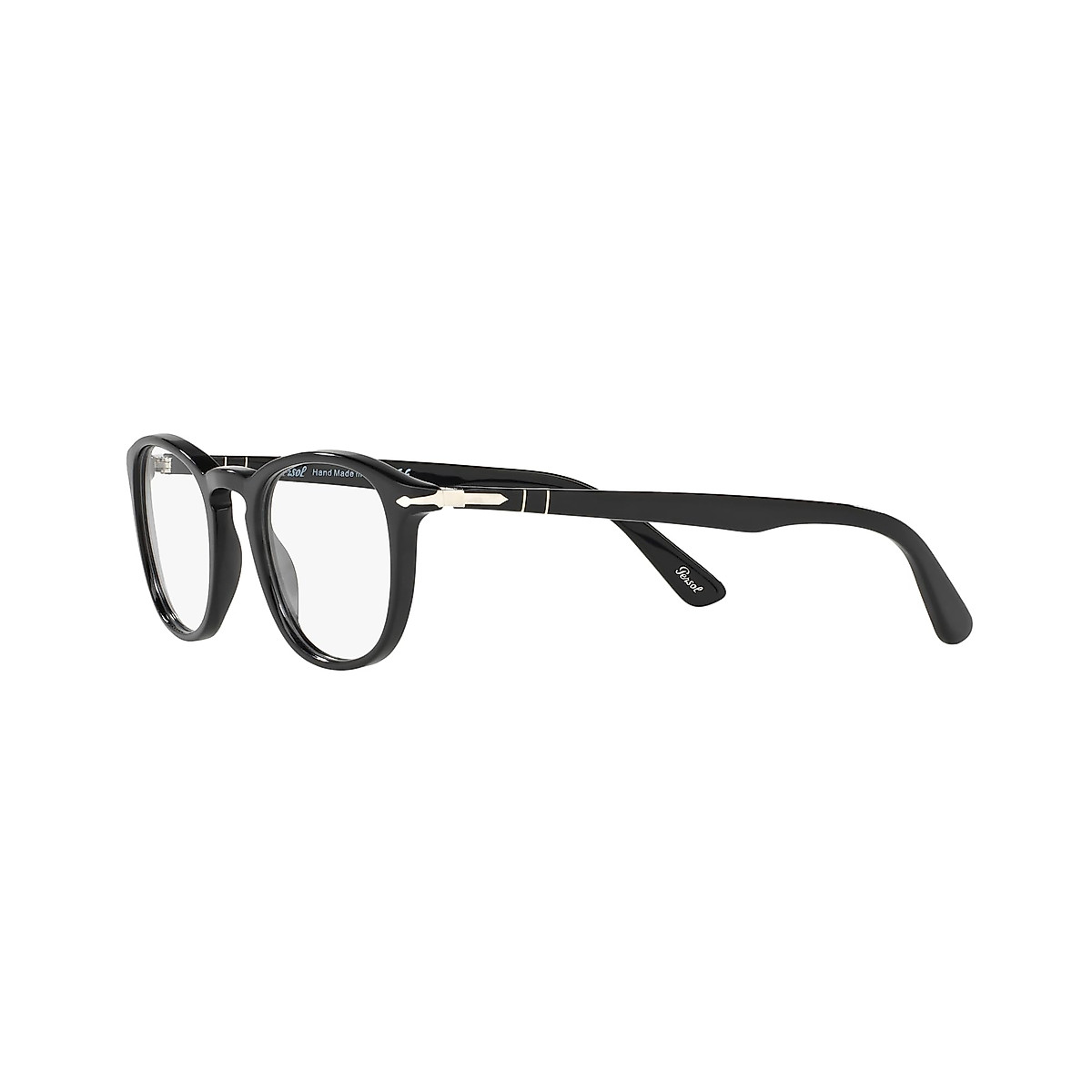 Persol PO3143V Rectangular Prescription Eyewear Frames, Black/Demo Lens, 47 mm