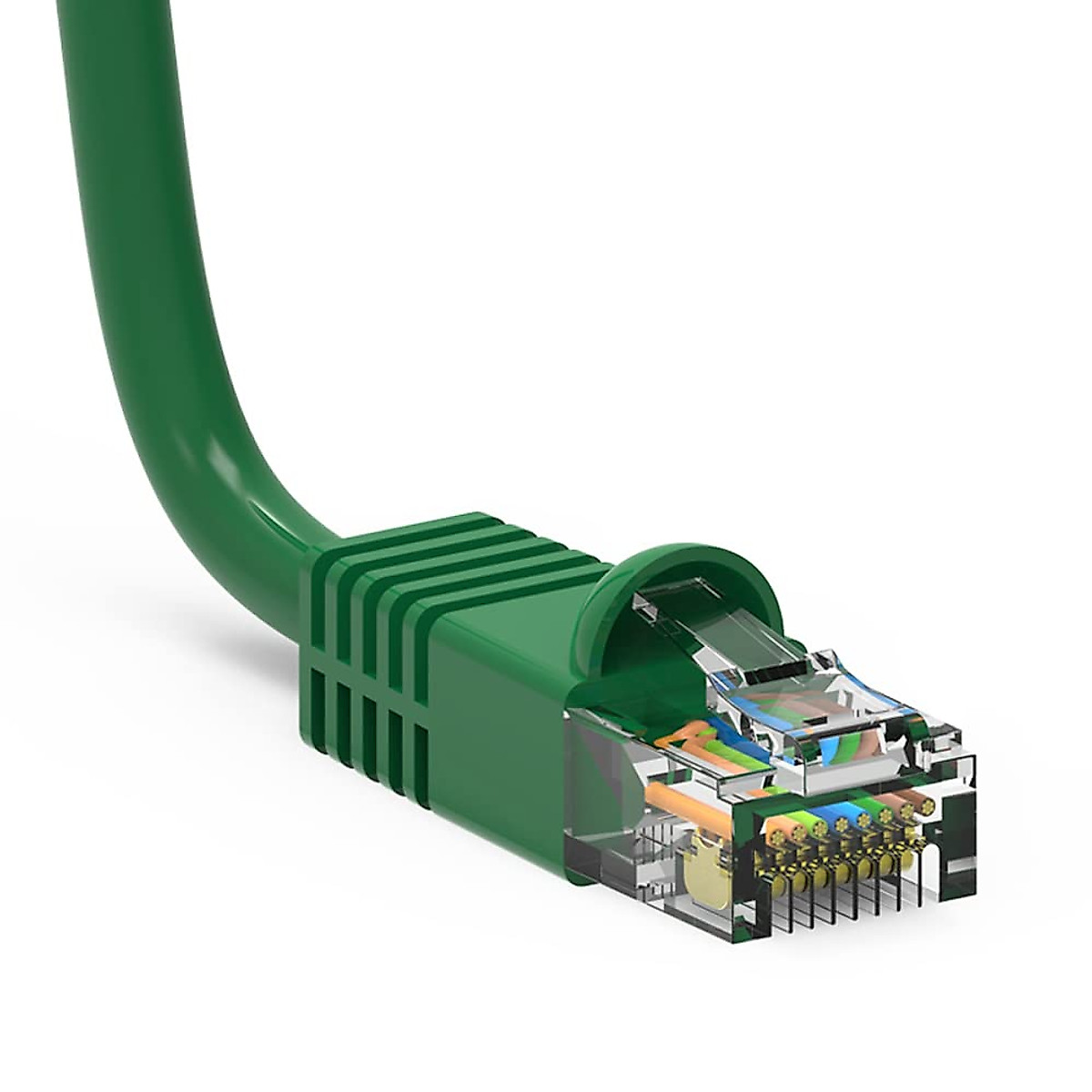 Cable Central LLC Cat 6 Ethernet Cable 100 Feet (10 Pack) High Speed Internet Patch Cord Cat 6 with RJ45 Connector - Green UTP Booted 100 Ft Computer Network Cable, Internet Cable, Cat 6 Cable