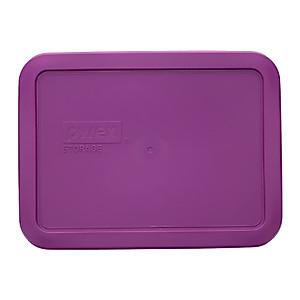 Pyrex 7210-PC 3-cup Thistle Purple Plastic Food Storage Replacement Lid, Made in USA - 4 Pack