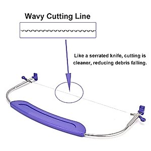 WAFJAMF Adjustable Cake Leveler Cutter, Professional Cake Slicer with Stainless Steel Wires and Handle for Leveling Tops of Layer Cakes Suitable for 10 Inch Cake