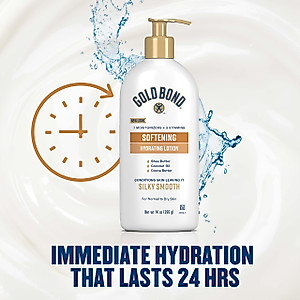 Gold Bond Softening Hydrating Lotion, With Shea Butter for Rough & Dry Skin, 14 oz.