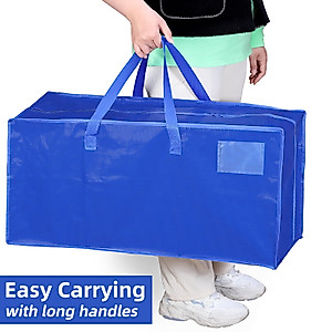 Eorbow 8 Pack Moving Bag, 91L Heavy Duty Extra Large Storage Tote, Foldable Packing Bags with Zipper and Carrying Handles, College Dorm Essentials Tool Bag for Space Saving, Traveling, Camping