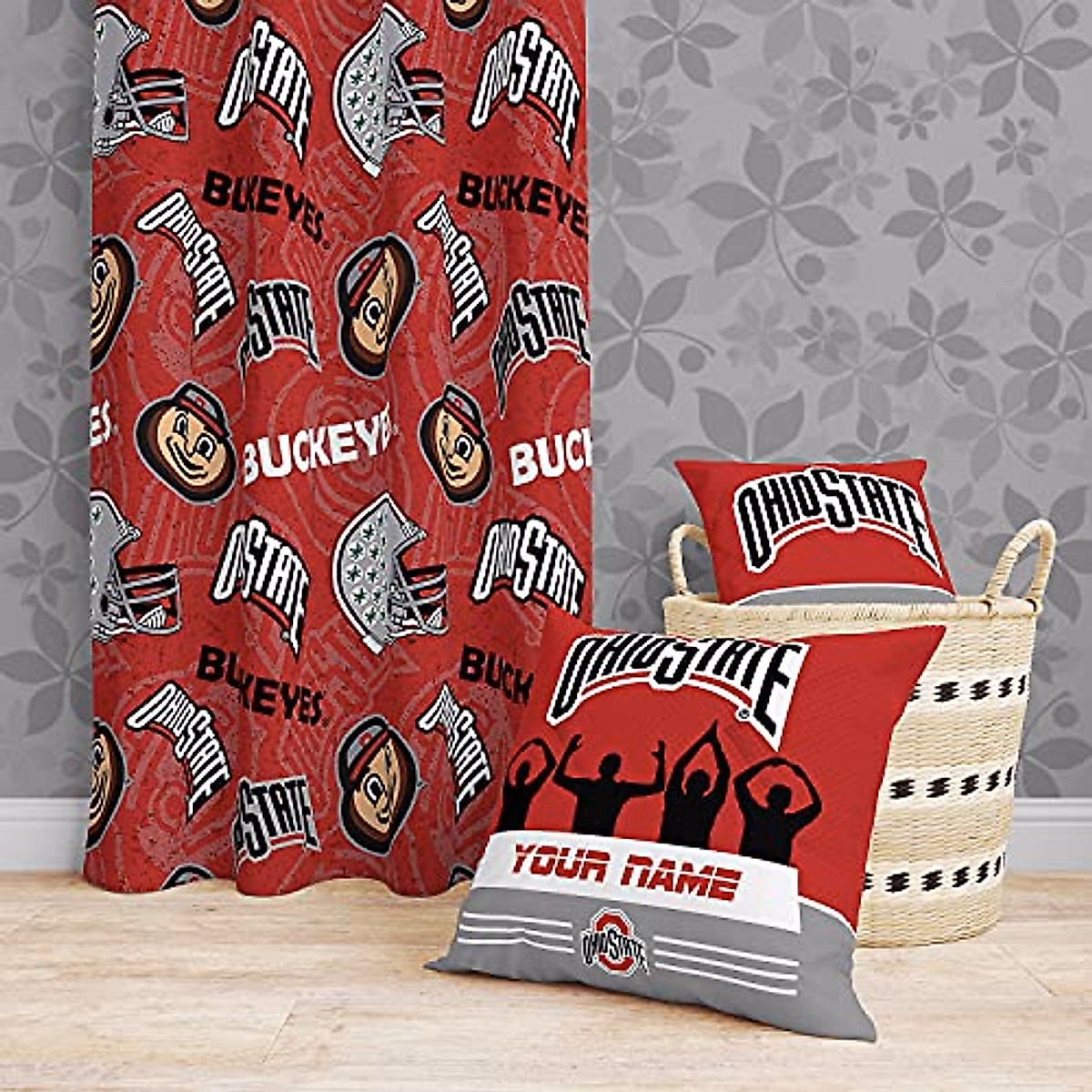 Ohio State Buckeyes Silhouette Throw Pillow | Personalized | Custom