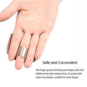wefaner Stainless Steel Finger Guards for Cutting, Hand Protector Finger Protector , Avoid Injury When Cutting Vegetables, Meat, Slicing and Dicing Safe Chopping Tools