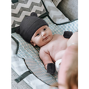 Geyoga Newborn Baby Hat Bear Ears Mittens and Socks Set for 0-6 Month(Multicolor,6 Set)