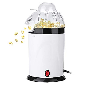 Ozgkee Household Mini Electric Blower Automatic Popcorn Popper Popcorn Maker EU Plug 220-240V White