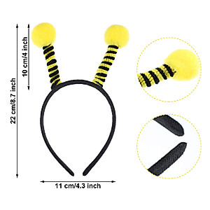 Yaomiao 8 Pieces Bee Antenna Headbands Tentacle Hair Bands for Kids Women Halloween Cosplay Costume Accessories Party Favors