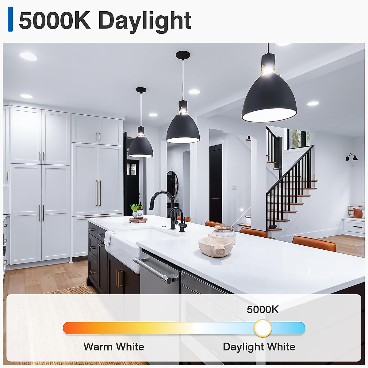 SHINESTAR 4-Pack BR30 LED Bulb, 65W Equivalent, Recessed Light Bulbs, 5000K Daylight White, Dimmable, 650LM, E26 Base