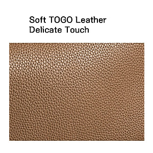 Amazing Song Hald Moon Crossbody Bag for Women, Designer Hobo Shoulder Handbag Togo Lether Adjustable Strap, Brown