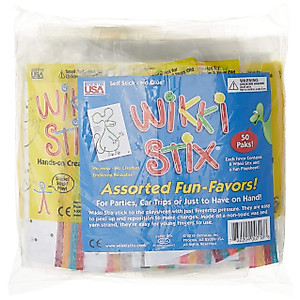 WikkiStix Fun Paks, Contains 50 Individual paks! Great for Parties, Travel, classrooms, Award/incentives, Restaurants Giving, Made in The USA