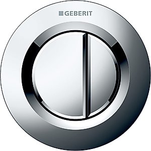 Geberit 116.043.21.1 01, Recessed, Remote Control for Dual Flush Pneumatic Button, for Sigma 8 cm, Bright Chrome