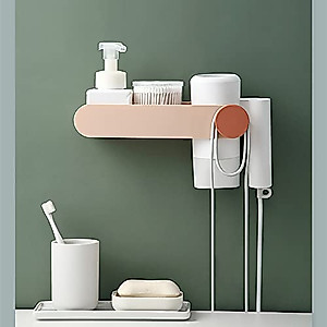 Wall Mounted Hair Dryer Bracket, Bathroom Cosmetics Shelf, Storage Rack, Hair Dryer Shelf Without Punching