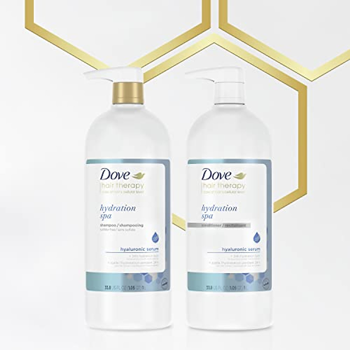 Dove Conditioner Hydration Spa for Dry Hair Hair Conditioner with Hyaluronic Serum 33.8 oz