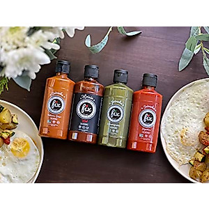 Fix Hot Sauce Variety Pack - Signature Sriracha Sauce, Lemongrass Sriracha, Habanero Ginger, & Hot Hoisin Sauce - Non GMO, Vegan, Gluten Free, Great on Pizza, Hamburgers & Tacos - 10 Oz, 4-Pack