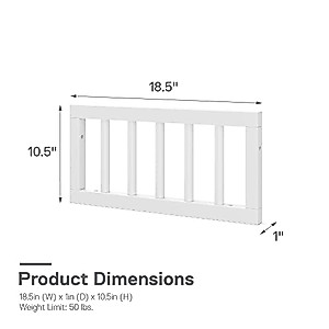 Little Seeds Aviary Toddler Rail with Spindles, White