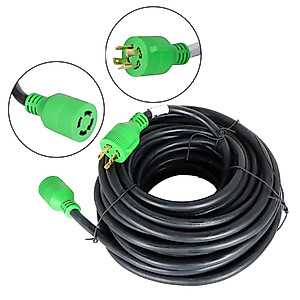 labwork 30A 75 Feet Generator Extension Cord L14-30P to L14-30R 125/250V Up to 7500W 10 Gauge SJTW Generator Cord 4 Prong