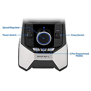 Rosewill Professional Blender, Industrial Power High Speed Commercial Blender, Quiet 1400 Watt 33000 RPM Motor - RHPB-18001