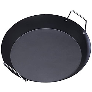 IMUSA USA Paella Pan with Metal Handle, 15-Inch, Black