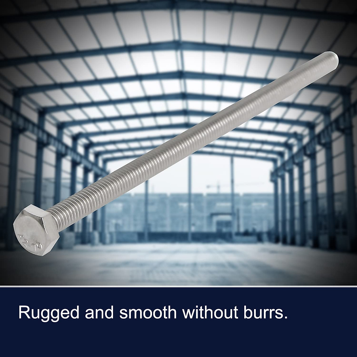 Aopin M6 x 150mm Hex Head Bolts Screws Grade 5.8 Stainless Steel, Fasteners Fully Machine Threaded SUS304 4 Pcs