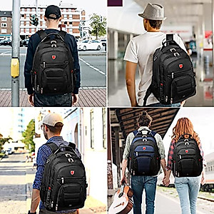 aocrin YH&GS Laptop Backpack, Business Travel Laptops Backpackfor for Men Women, Work Laptop Backpack Fits 15.6 Inch with USB Charging Port, Black