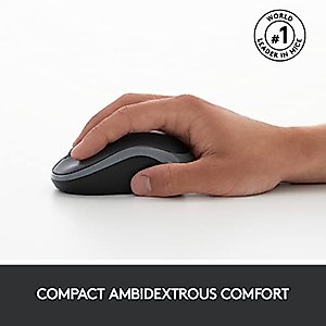 Logitech MK270 Wireless Keyboard And Mouse Combo For Windows, 2.4 GHz Wireless, Compact Mouse, 8 Multimedia And Shortcut Keys, For PC, Laptop - Black