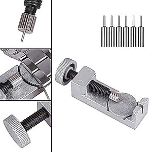 Watch Band Strap Link Pins Remover Repair Tool,24 in 1 Kit with 6 Extra Tips Replacement,20PCS Cotter Pin,Spring Bar Tool Set,1PCS Head Hammer