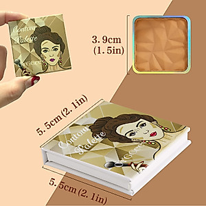 Matte White Highlight Contour Palette Bright,Mini Professional Matte Contouring Makeup Pallet for Face,Long Lasting Smooth Powder for Face,Convenient,Cruelty-Free & Vegan