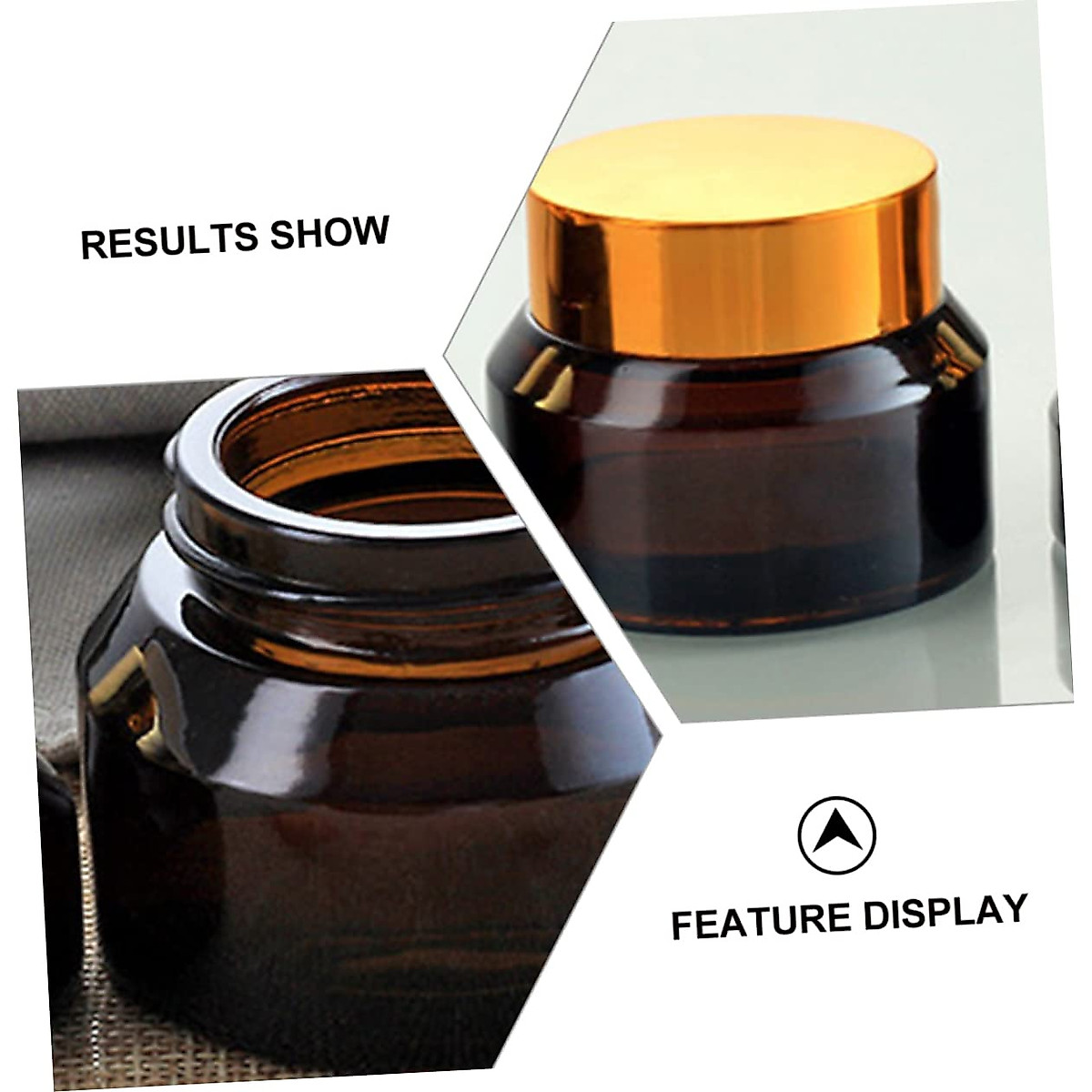 Lurrose 6pcs Travel Mini Jars Samples Face Brown Ml Facial Glass Leak-proof Up Balms Lids Refillable Jar for Cream Containers Clear Creams Makeup Round Eye Small Jewelry Lip Size