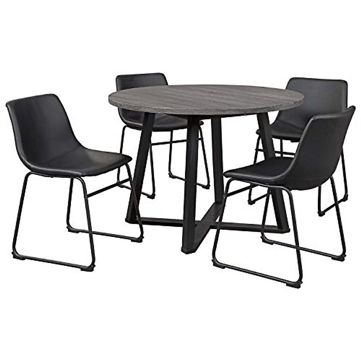 Signature Design by Ashley Centiar Dining Room Table, Gray/Black