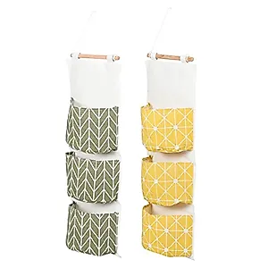 LIFKOME over The Door Hanging Organizer 2pcs Door Back Storage Pockets Shoe Holder Hanger Sundries Organizer Wall Pendant Storage Pouch for Home Bathroom Kitchen