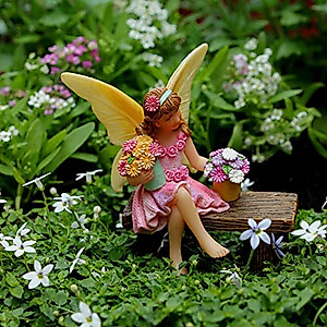 PRETMANNS Fairy Garden Fairy Figurine - an Adorable Fairy for Garden - Fairy Garden Accessories for a Miniature Fairy Garden - Garden Fairy Figurine - Sitting Fairy Isabella 1 Item