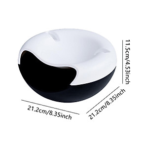 Snacks Bowl | Double Layer Container Household Snack Serving Dish Organizer | Portable Multi-Function Snack Storage Box | with Cellphone Holder Slot | Perfect Lazy Gift Baodan