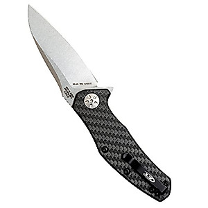 Zero Tolerance 0770CF Folding Knife; 3.25” High-Performance Crucible S35VN Steel Blade, Stonewashed Finish, Carbon Fiber Handle, SpeedSafe Assisted Opening, Liner Lock, Reversible Pocketclip; 3 OZ , black