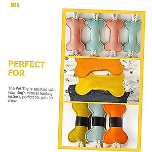 Housoutil 12 Pcs Teething Toys Interactive Chewing Toys for Puppies Dog Training Toys Soft Toy Puppy Teething Rings Pet Teething Toy Dog Dental Care Toys Plush Toy Pet Supplies Fabric Molar