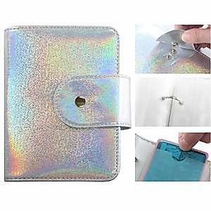 DRDS 20 Slots Nail Art Stamp Plate Holder Stamping Plates Storage Bag Cases Rainbow Practical Empty Rectangle Plates Big Size 6.0X12.0CM Organizers