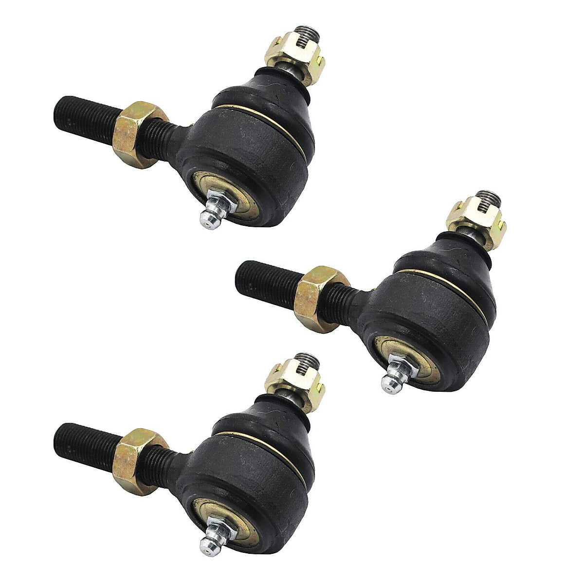LOSTAR Set of 3 Ball Joint Kit Tie Rod End Fits Club Car DS Golf Carts 1976-2008 Gas & Electric Driver (Left) 7540 and Passenger (Right) 7539