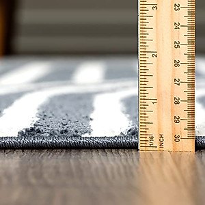 Abani Contemporary Mid-Century Design 5’3” x 7’6” (5'x8') Area Rug Rugs - Modern Non-Shed Arches Print Cream & Black Bedroom Rug