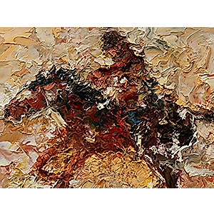 SOLD The Rider, Equine Western Horse By Internationally Renown Artist Andre Dluhos