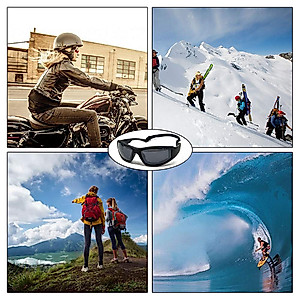 LUFF UV400 Outdoor Riding Glasses Sunglasses To Protect The Eyes From Glare, Suitable For Cycling Running Fishing Ski Golf (Black)