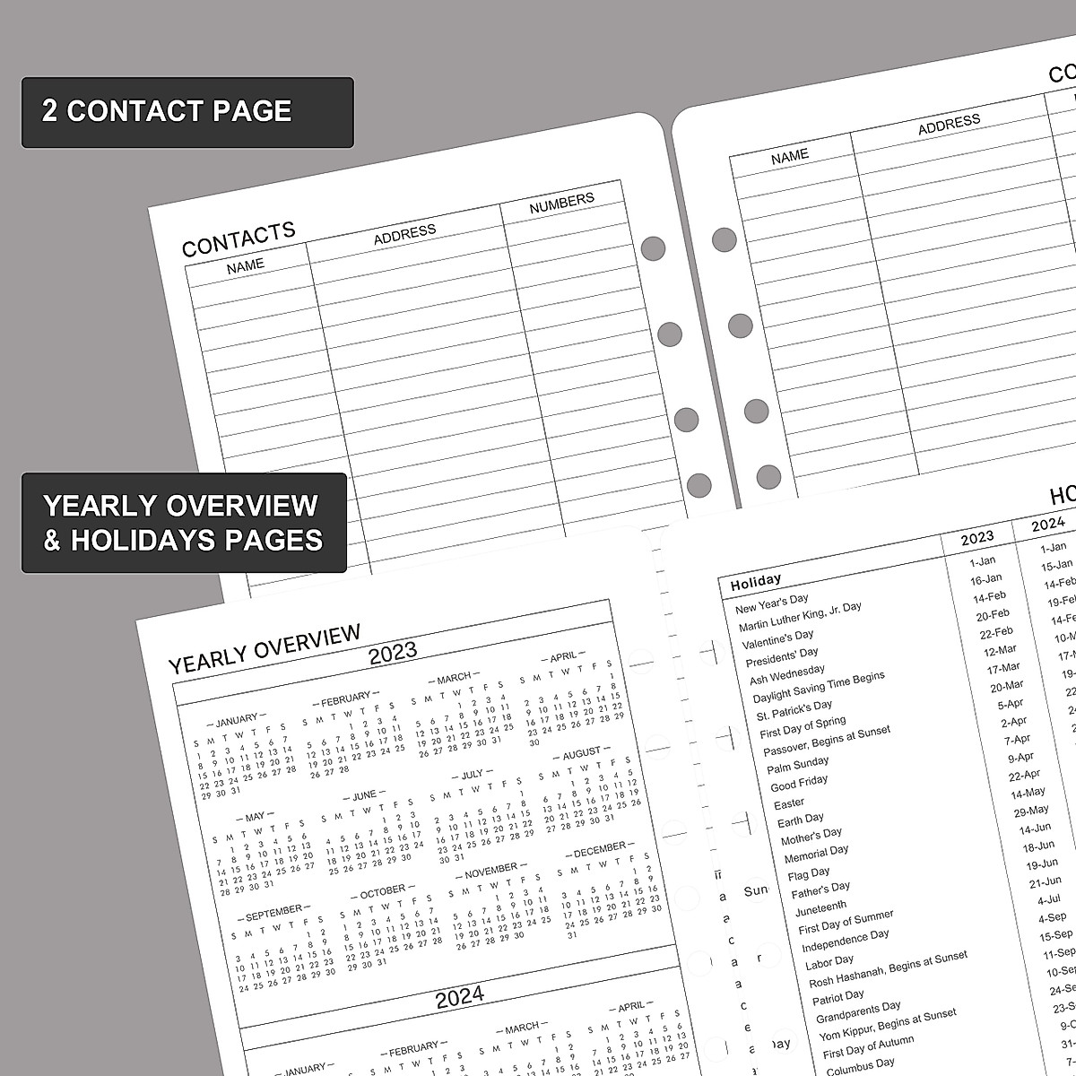 2023-2024 Planner Refills - Planner Refills 2023-2024, 2023-2024 Weekly & Monthly Planner Refills, 2023-2024 Planner Inserts, A5 Planner Refills, A5 Planner Inserts, 5-1/2" x 8-1/4", Jul.2023 -