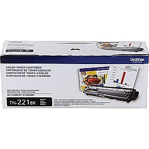 Brother Genuine TN221BK Color Laser Black Toner Cartridge 2-Pack