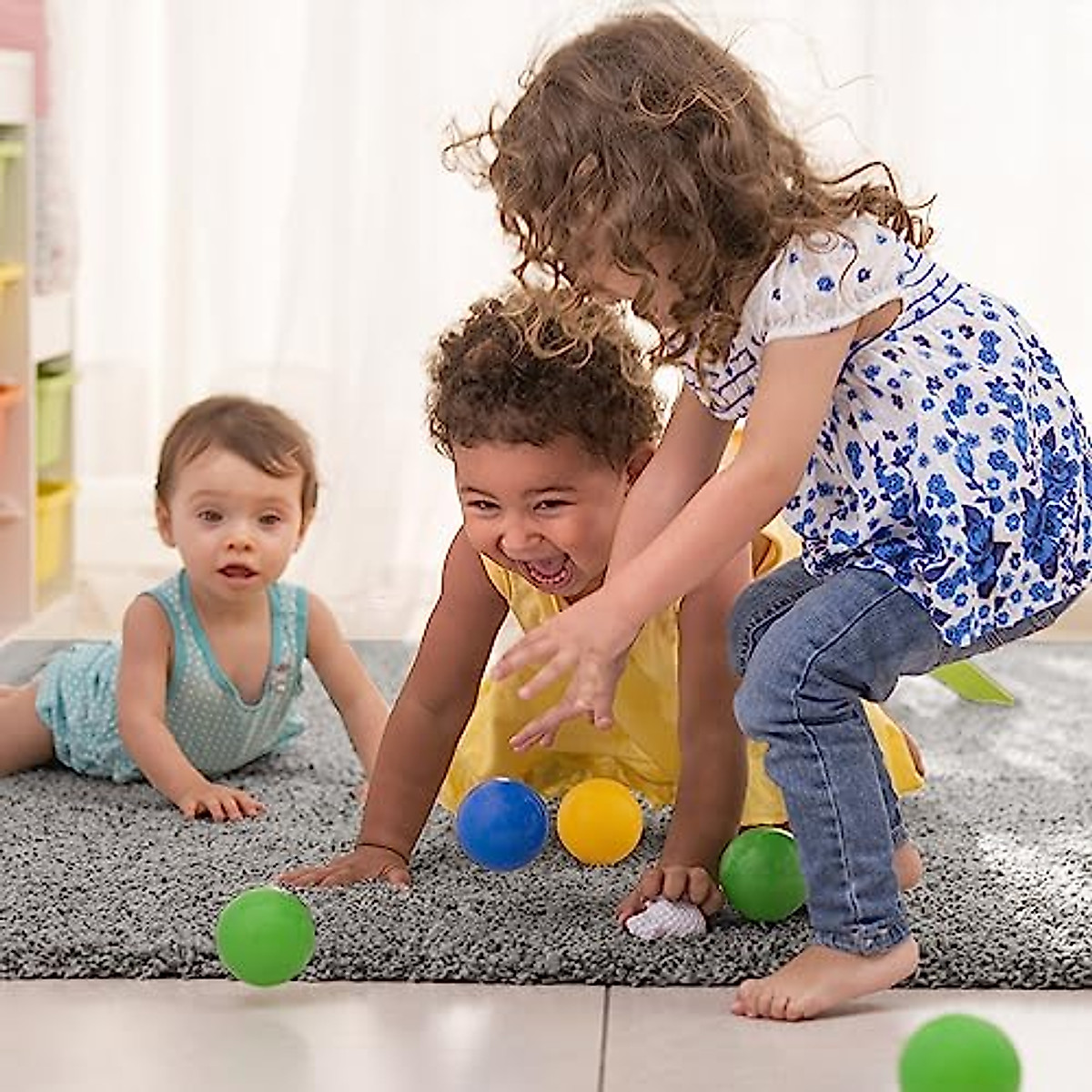 tchdio Grey Shag Rug - High Pile Area Rug for Bedroom & Sound Absorption - Soft & Thick Grey Area Rug 5x8 Feet - Solid Shag Carpet & Gray Rug 5x8